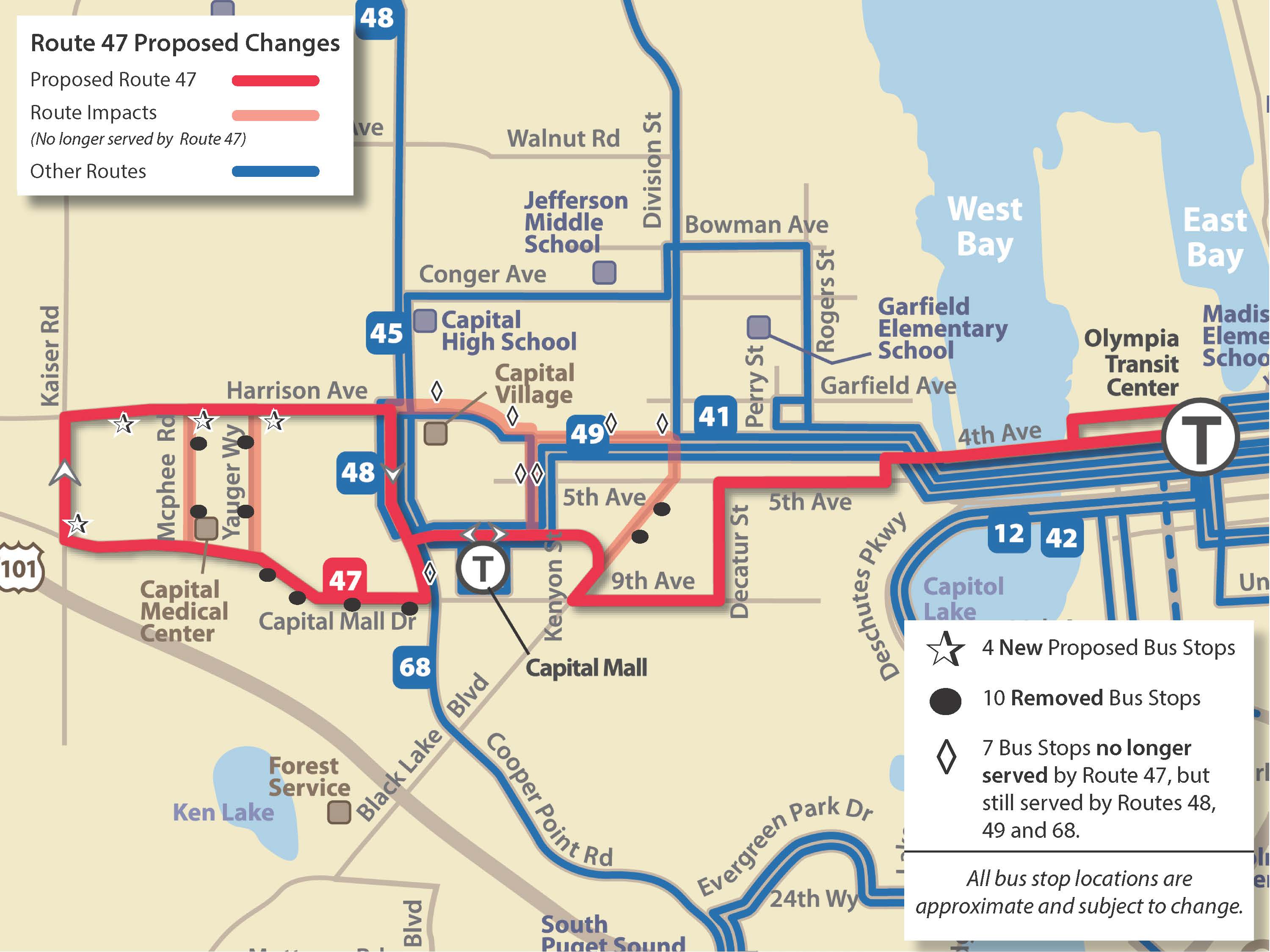 Route 47 - Proposed 2018 Service Changes | Intercity Transit