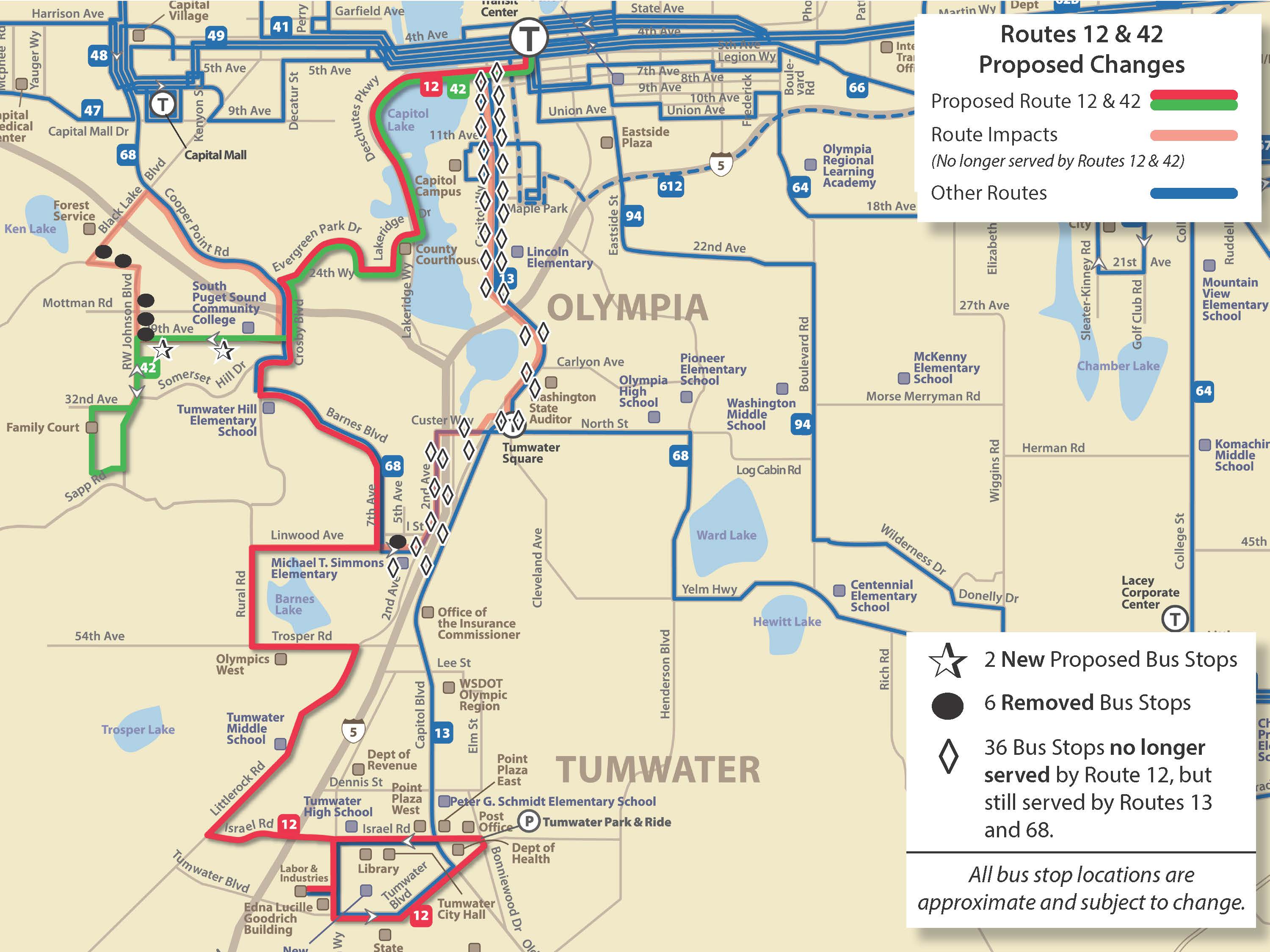 Routes 12 & 42 - Proposed 2018 Service Changes | Intercity Transit