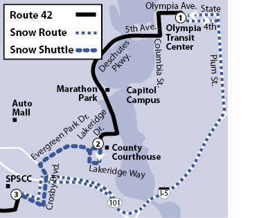 Route 42 Standard Snow Detour | Intercity Transit