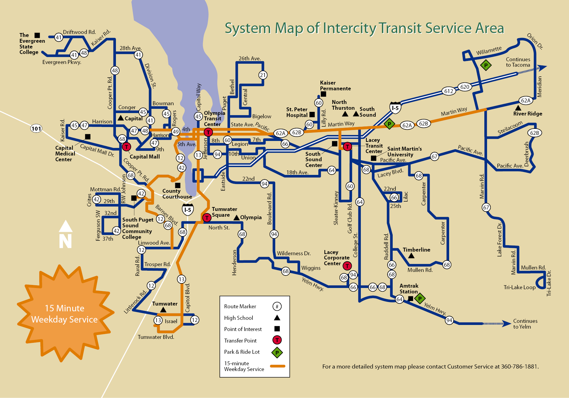 System Map Intercity Transit System Map Intercity Transit