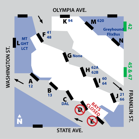 Bays D & E at the Olympia Transit Center will be closed due to ...